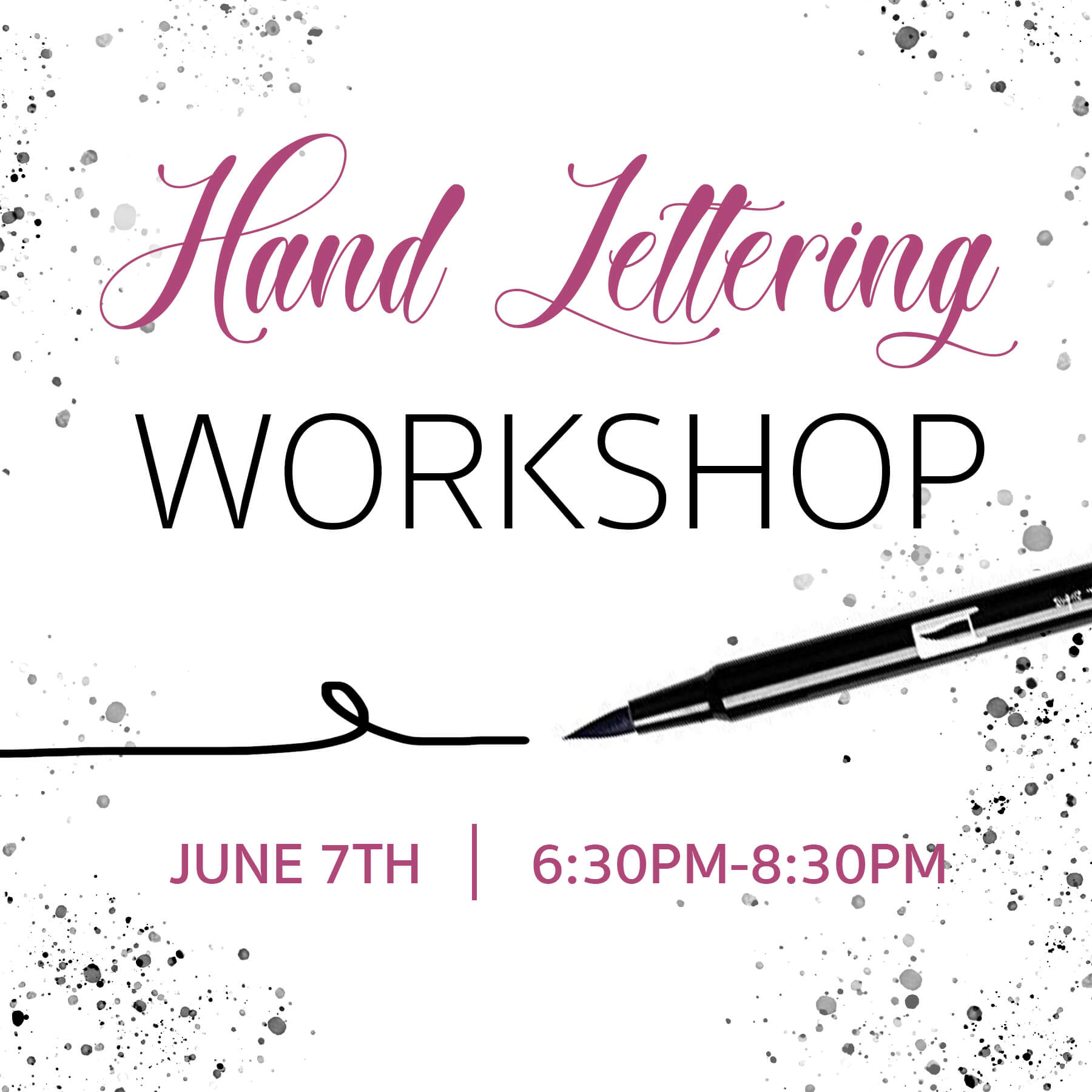 Handlettering Workshop One River School Millburn